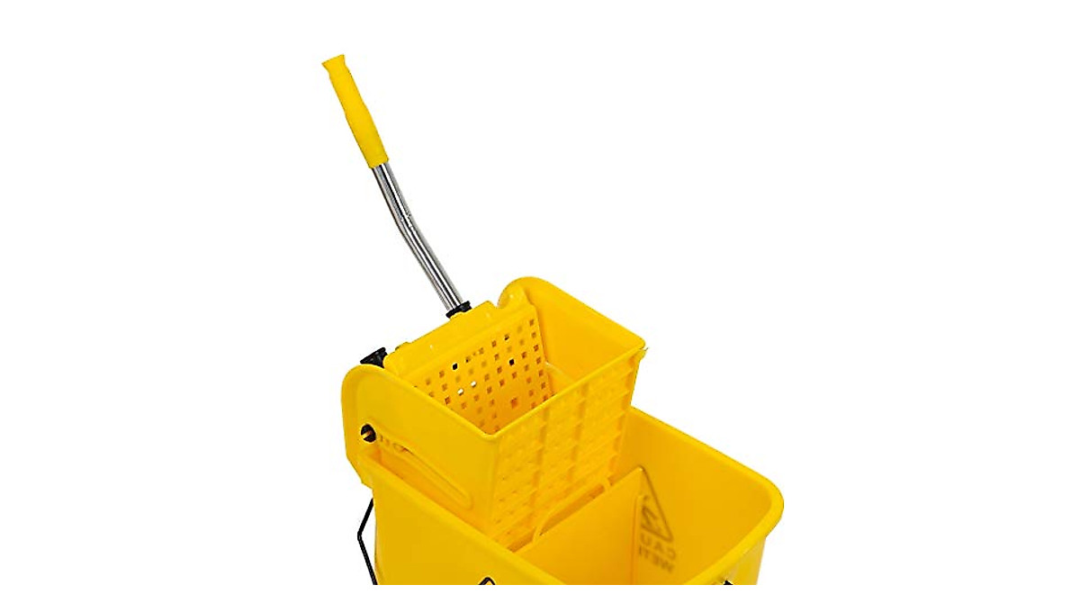 TUTAVIAW Yellow Mop Bucket with Wringer - 5.28 Gallon