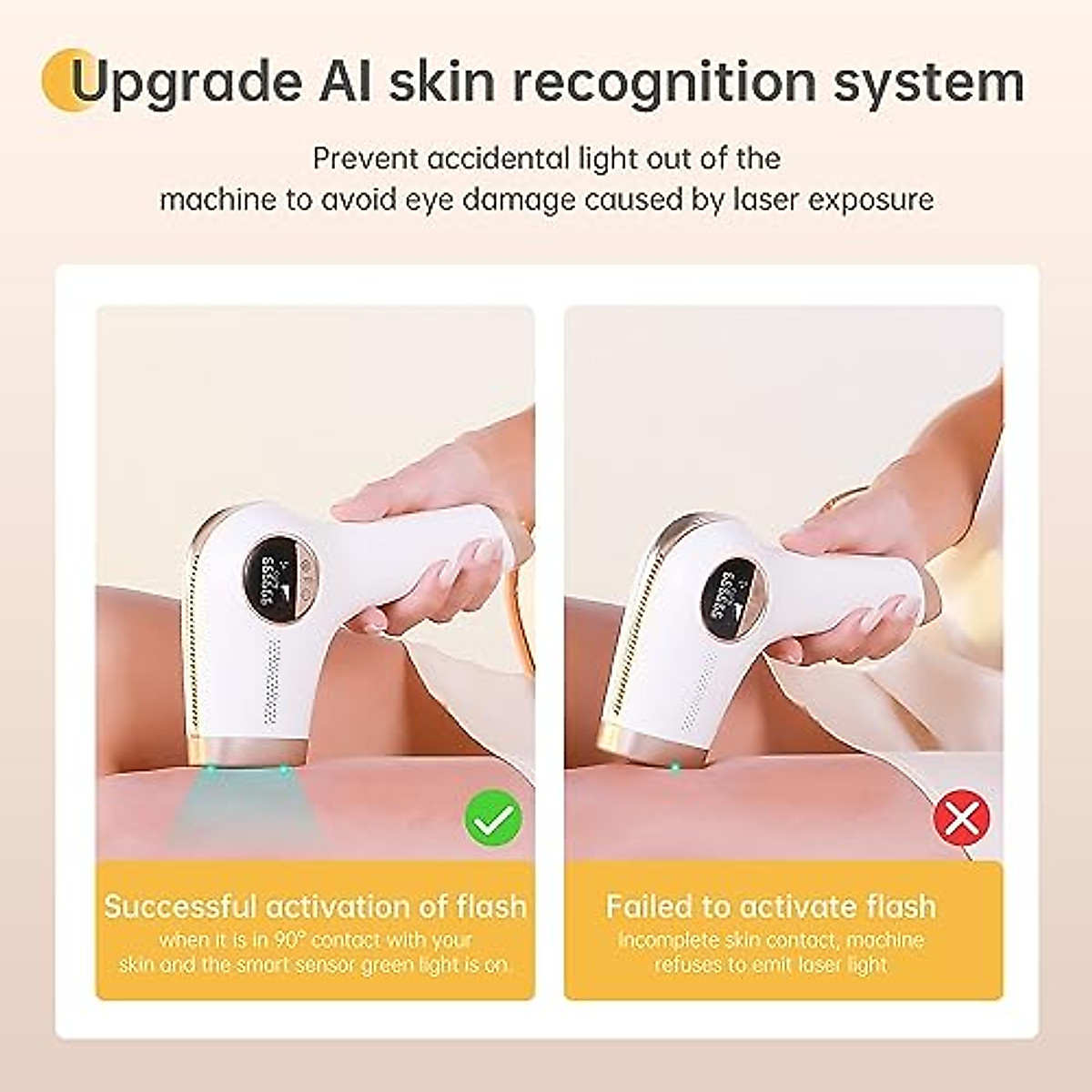 Aopvui Laser Hair Removal for Women, At Home Painless IPL Hair Removal with Red-Wave Light for Bikini Leg Facial Use High Energy IPL Hair Remover Device