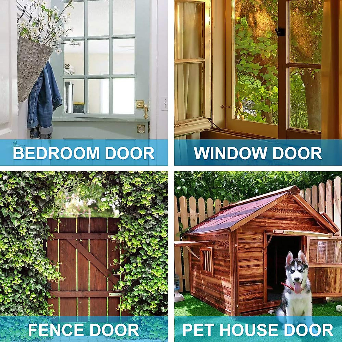 FATLODA 2 Pack Barrel Bolt Latch, Slide Bolt Latch 3 Inches Slide Latch Lock, Thickened Stainless Steel Sliding Lock for Door, Brushed Finish Sliding Bolt Lock, Sliding Bolt Latch with 12PCS Screws