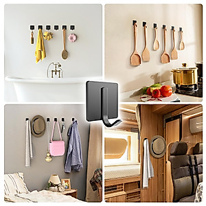 Batur Towel Hooks, 6 Pack Improved Adhesive Hooks, Wall Hooks for Hanging Heavy Duty, Waterproof Shower Hooks for Wall, Towel Holder Hanger Wall Mounted, Towel Racks for Bathroom, Kitchen, Bedroom