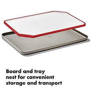 OXO Outdoor Kitchen Cutting Board & Tray,White