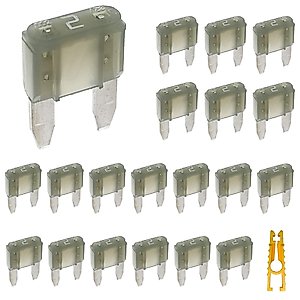Yoiilnz 20pcs Mini Blade Fuse and 1 Fuse Puller 2A 32V Fast Blow for Replacement Fuses for Car/RV/Truck/Motorcycle/Boat (Mini 2 Amp)