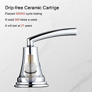 RKF Faucet- Replacement Lever Handles with Valve Faucet Accessory Faucet Parts Faucet Kit Chrome Polished B023