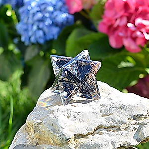 Orgonite Crystal Black Tourmaline Merkaba | Negative Aura Protection Meditation Energy Generator for Balancing Chakras