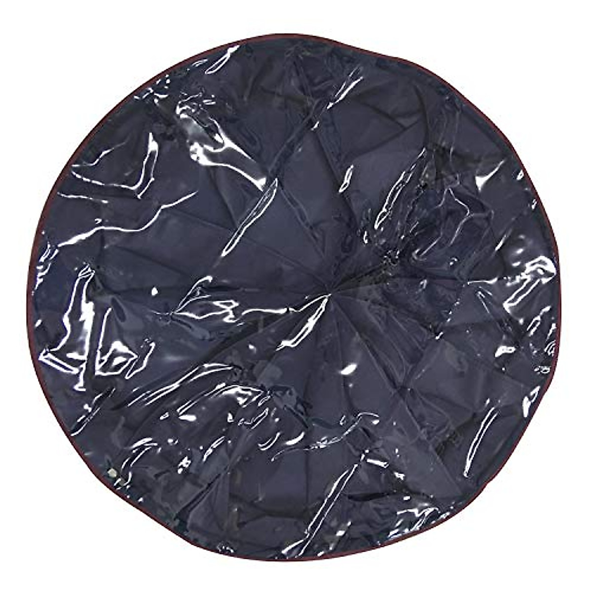 Kangkangk 12-Grid Foldable Round Shape Non-Woven Shoes Storage Organizer Box with Transparent Window for Home Apartment Dormitory