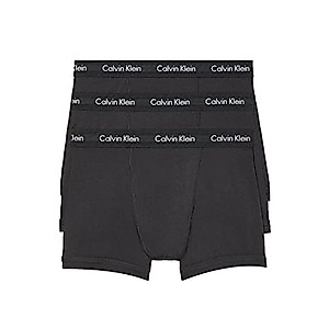Calvin Klein Men's Cotton Stretch 3-Pack Boxer Brief, 3 BLACK, S
