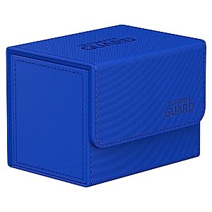 Ultimate Guard Sidewinder 80+, Deck Box for 80 Double-Sleeved TCG Cards, Blue, Magnetic Closure & Microfiber Inner Lining for Secure Storage