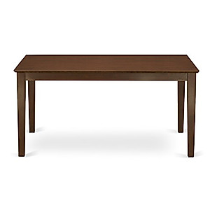 East West Furniture CAP5S-MAH-W 5 Piece Dinette Set for 4 Includes a Rectangle Room Table and 4 Kitchen Dining Chairs, 36x60 Inch, Mahogany