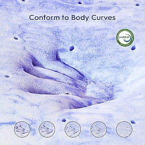 ELEMUSE 2 Inch Ventilated Design Memory Foam Twin Mattress Topper,Cooling Gel Infused Swirl Foam Pad for Pressure Relief Back Pain,Bed Topper for Body Support, CertiPUR-US Certified