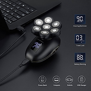 UPTARD Head Shavers for Bald Men+UPTARD 7D Blade Replacement Heads