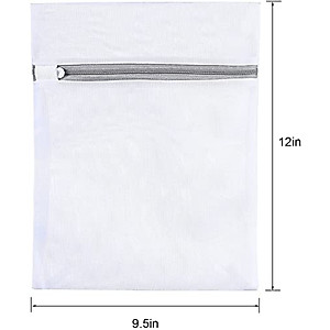 Mesh Laundry Bag - 3 Pack Durable and Reusable Wash Bag Travel Organization Bag for Garment, Socks, Underwear, Panties (9.5Inch x 12 Inch)
