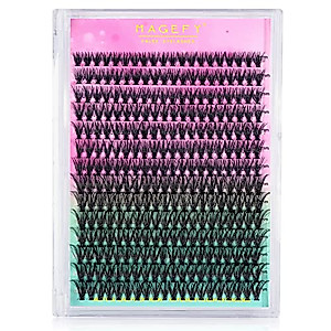 Lash Clusters 9-16mm MIX Individual Lashes 280 Clusters MAGEFY False Eyelash Clusters 30D Curl Extensions Individual Eyelashes Cluster DIY Eyelash Extensions at Home (30D,9-16mm)