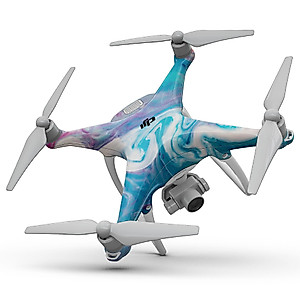 Design Skinz Design Skinz Marbleized Blue Paradise V45 Full-Body Wrap Decal Skin-Kit Compatible with The Drone DJI Inspire 2