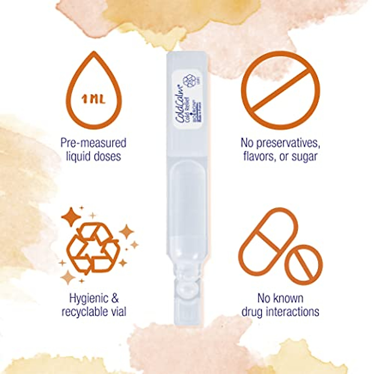 Boiron ColdCalm Baby Single-Use Drops for Relief from Cold Symptoms of Sneezing, Runny Nose, and Nasal Congestion - Sterile and Non-Drowsy Liquid Doses - 30 Count