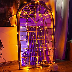 Vanthylit Halloween Decorations, 81.7Ft 200LT Halloween String Lights with Music Sync Spooky Sounds Lighted Halloween Fairy Lights for Indoor and Outdoor Patio Lawn Garden (Orange)