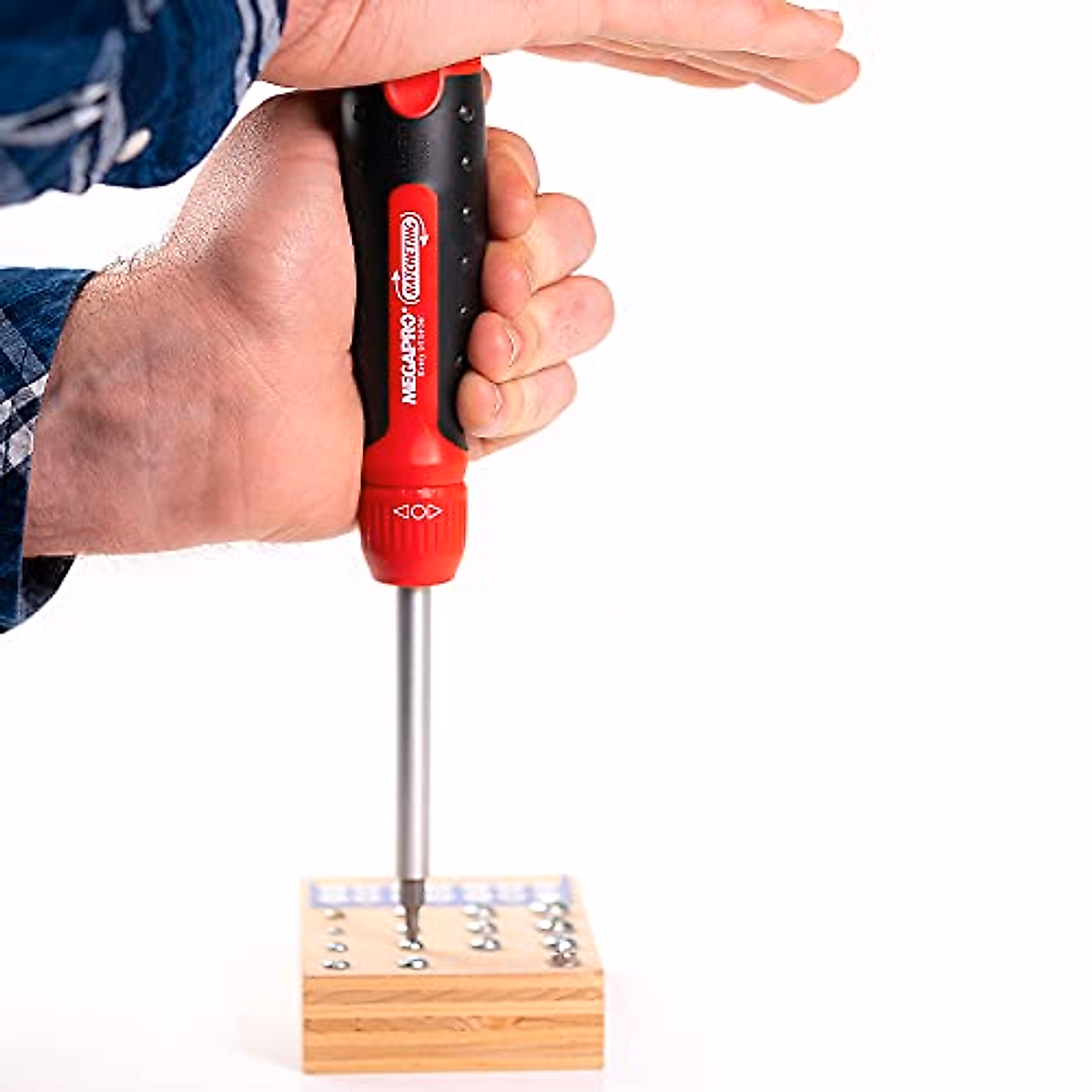 Megapro Marketing USA NC 211R2C36RD Ratcheting Screwdriver,Red