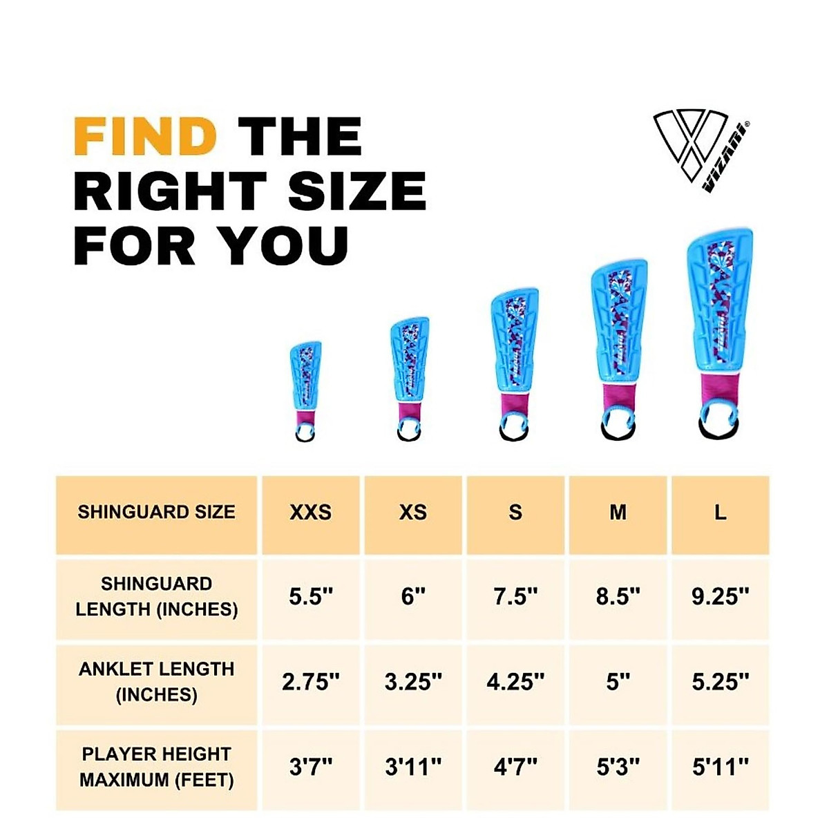 Vizari Frost Soccer Shin Guards - Unique Graphic Lightweight PP Shell - Hard Shell Protection - Foam-Padded Football Shin Pads for Comfort - Adult and Kids Soccer Shin Guards with Adjustable Straps