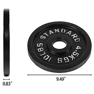 BalanceFrom Cast Iron Olympic 2-Inch Weight Plate, Pair