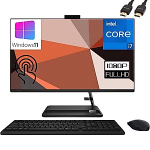 Lenovo 2023 IdeaCentre AIO 3 27" Touchscreen FHD All-in-One Desktop Computer, 13th Gen Intel 10-Core i7-13620H, 32GB DDR4 RAM, 1TB PCIe SSD, WiFi 6, Bluetooth 5.1, Black, Windows 11, BROAG