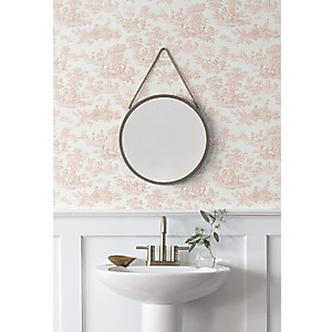 NextWall Chateau Toile Peel and Stick Wallpaper (Blush)