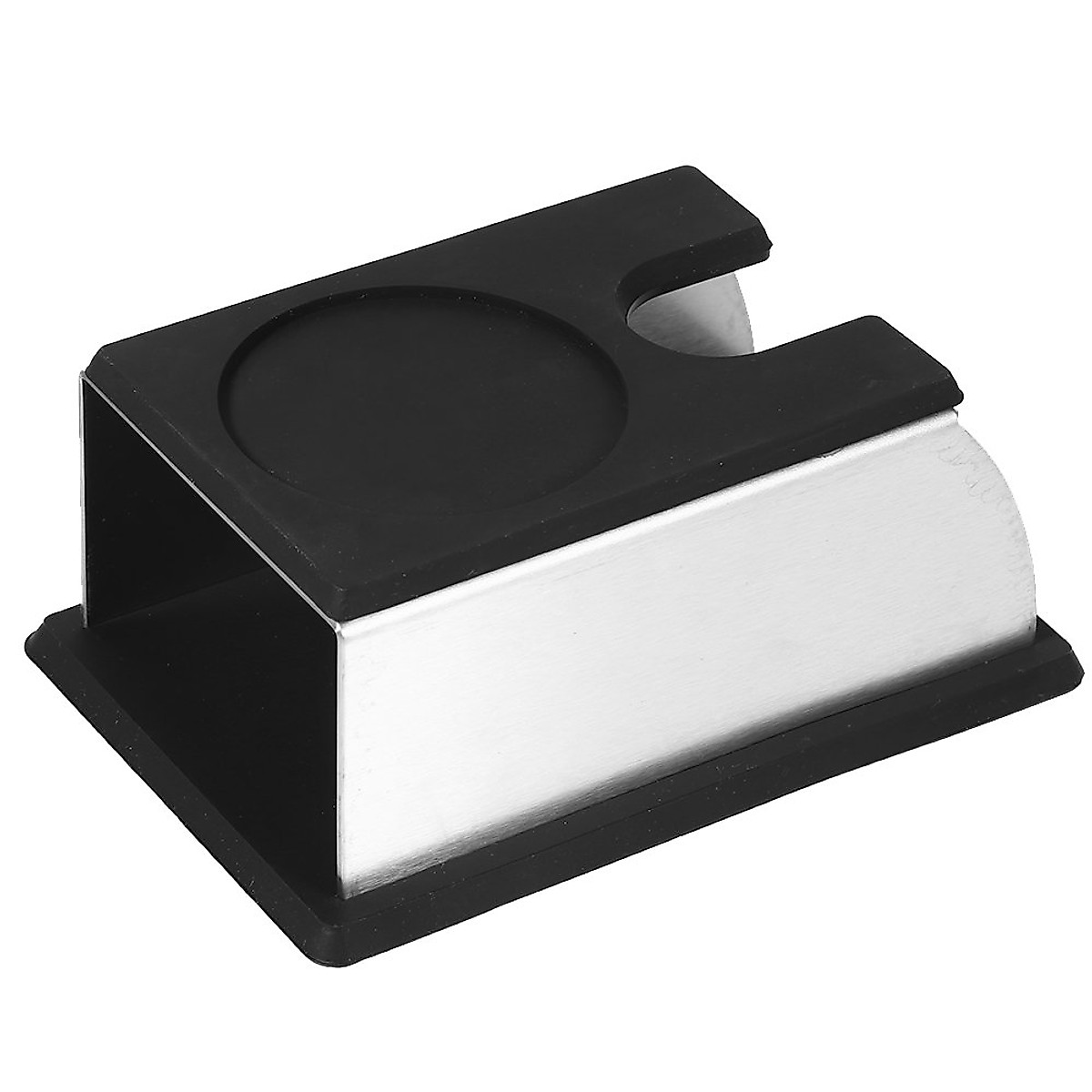 Coffee Tamper Coffee Tamper Holder Coffee Tamper Holder Stainless Steel Silicone Tamper Tool Accessories For Coffee Machines(Black)