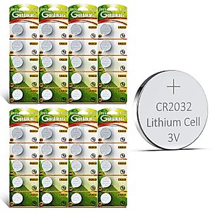 GutAlkaLi CR2032 Lithium 3V Battery, Electronic Coin Cell Button for Toys Calculators Watches(40 Pcs)