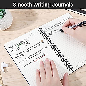 EUSOAR Spiral Lined Notebook, A5 6 packs 5.5"X8.3" 120 Pages Lined Travel Writing Notebooks Journal, Memo Notepad Sketchbook, Students College Office Business Subject Diary Ruled Book-3 Colors