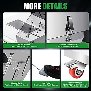 Filling Machine, 110V 10~999g Automatic Racking & Filling Machine Heavy Duty Particle Weighing Filler for Beans Tea Seed Grain