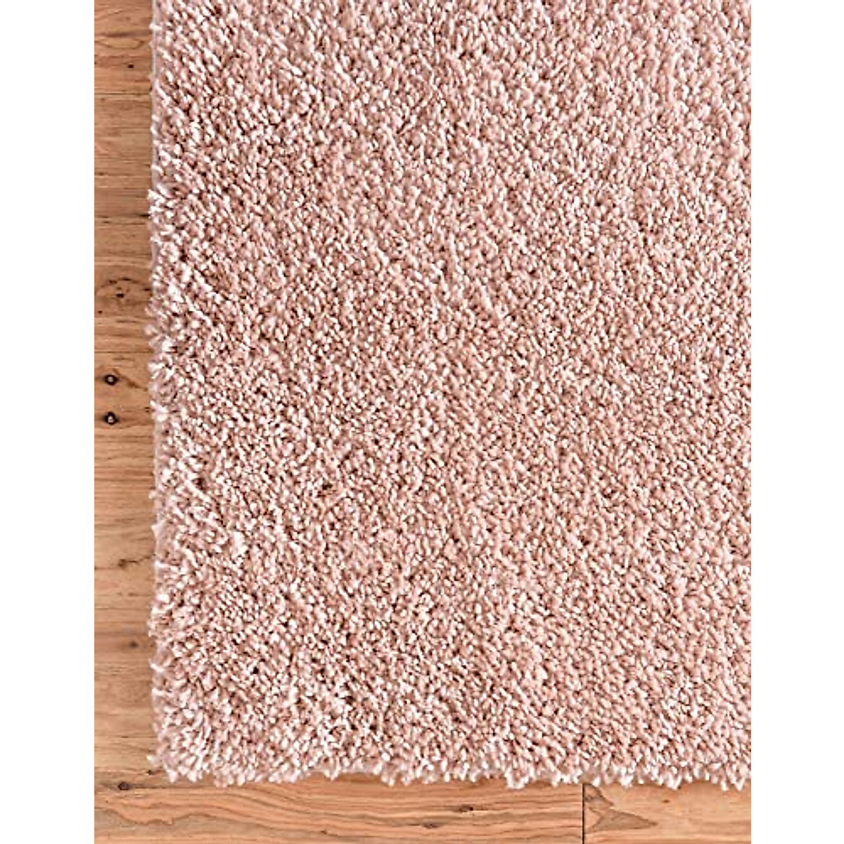 Unique Loom Davos Shag Collection Modern Luxuriously Soft & Cozy Shag Area Rug (5' 0 x 8' 0 Rectangular, Dusty Rose)