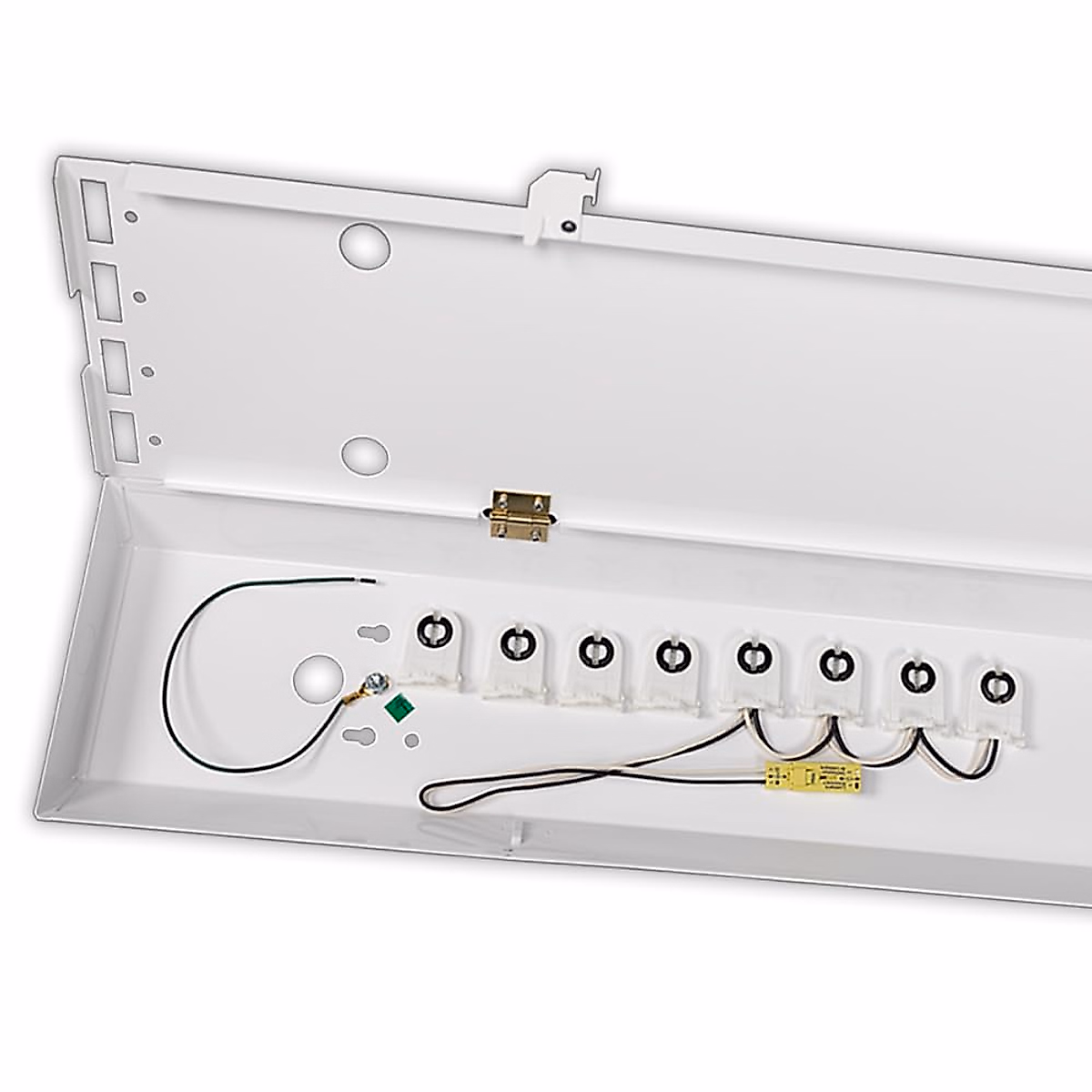 PrimeLights LED 4' ft, Shop Light 80W 14,400 Lumen 120/277v 5000K Day Garage Warehouse Shop Metal BLDG Light Fixture 120° Beam Angle Stingray 4 (Clear LED Bulbs)