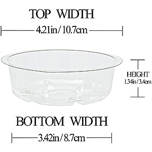 Idyllize 10 Pieces of 4 inch, Clear Plastic Plant Saucer Drip Trays for pots (4")