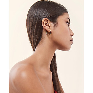 14k Gold Plated Hoop Earrings for Women Trendy Waterproof Sweatproof No Tarnish Jewelry Hey Harper