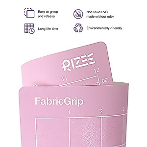 RIZEE FabricGrip Cutting Mat for Cricut Maker/Explore Air 2/Air/One (12"x24" 3 Mats) Adhesive Sticky Pink Quilting Cricket Replacement Cut Mats