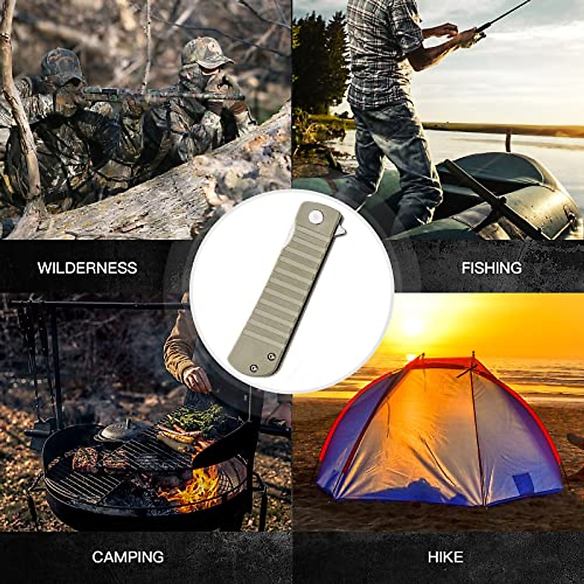 BESTECH KNIVES Tanto Folding Pocket Knife: 2.96" D2 Steel Stain Stonewashed Blade, G10 Handle, Flipper Liner Lock, Deep Carry Clip (BG49A-2 Beige)