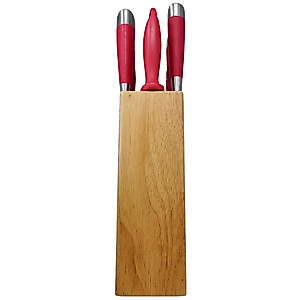 Cuisinart C77SS-11PRDGR 11-Piece Arista Collection Cutlery Stainless Steel Knife Block Set, Red