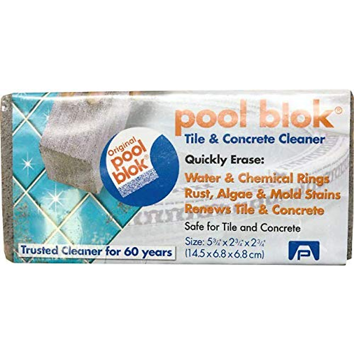 US Pumice Pool Cleaning Blok Case of 12, PB-12, Pumie Pumice Stone for Pools & Spa Tile, Grout & Concrete Cleaning (12)