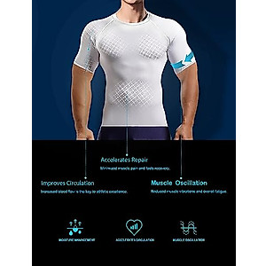 HOPLYNN 4 Pack Compression Shirts and Tank Tops Men Athletic Short Sleeve/Sleeveless Rash Guard Vest T Shirt for Sport 2 Black 2 White L