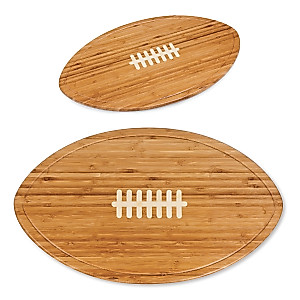 TOSCANA - a Picnic Time Brand Kickoff Football Cheese Board, Novelty Charcuterie Board, Serving Platter, Cheese Boards Charcuterie Boards, Bamboo Brown