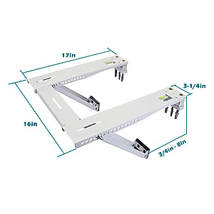 Daisypower Window AC Support Brackets,Up to 200lbs,Fits 9000 to 24000 BTU Air Conditioner Units,Heavy Duty 2 Arms Stable Structure