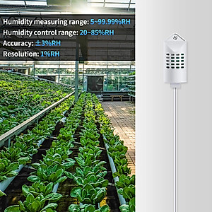 Humidity Controller, Briidea Pre Wired Humidistat with LCD Display High Accuracy Humidity Sensor for Greenhouse Mushroom Grow