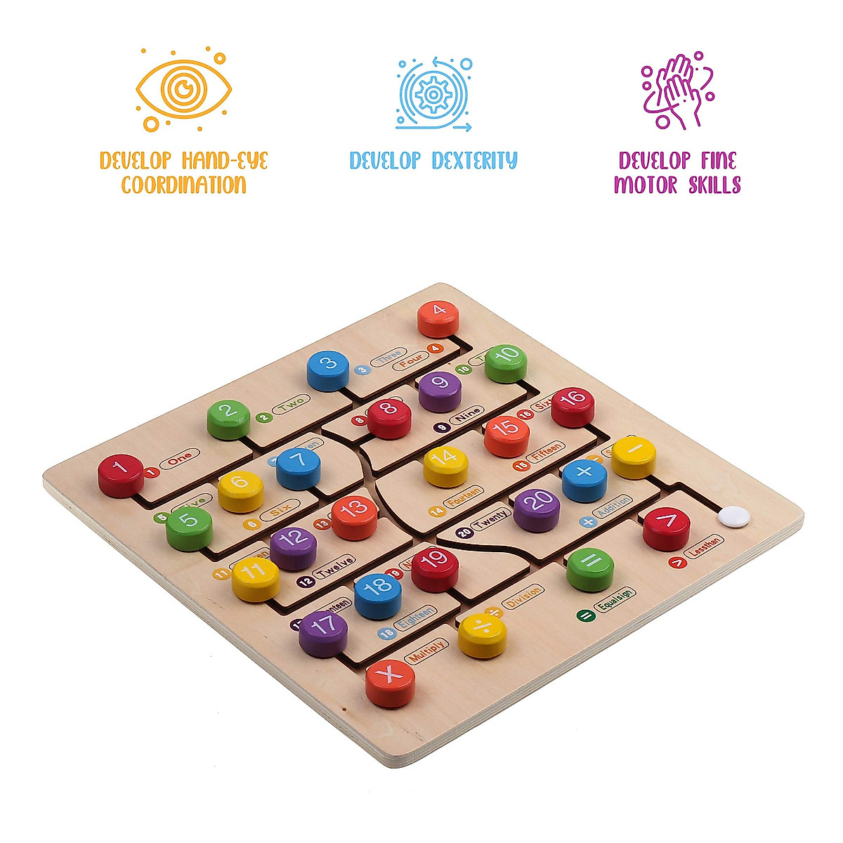 Boxiki Kids Montessori Toys. Learn to Count with Our Baby Toys That are Made of Wood! an Amazing Way to Learn Numbers and Colors.
