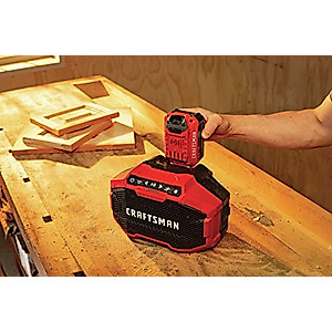 CRAFTSMAN V20 Bluetooth Speaker, Tool Only (CMCR001B) , Red