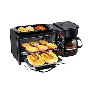 Tabletop Electric Oven Breakfast Machine Electric Baking Bakery Roast Oven Grill Multifunction Coffee Maker Pizza Oven Egg Omelette Frying Pan Toaster