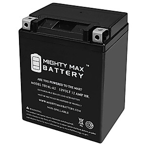 Mighty Max Battery YB14L-A2-12 Volt 12 AH, 210 CCA, Rechargeable Maintenance Free SLA AGM Motorcycle Battery