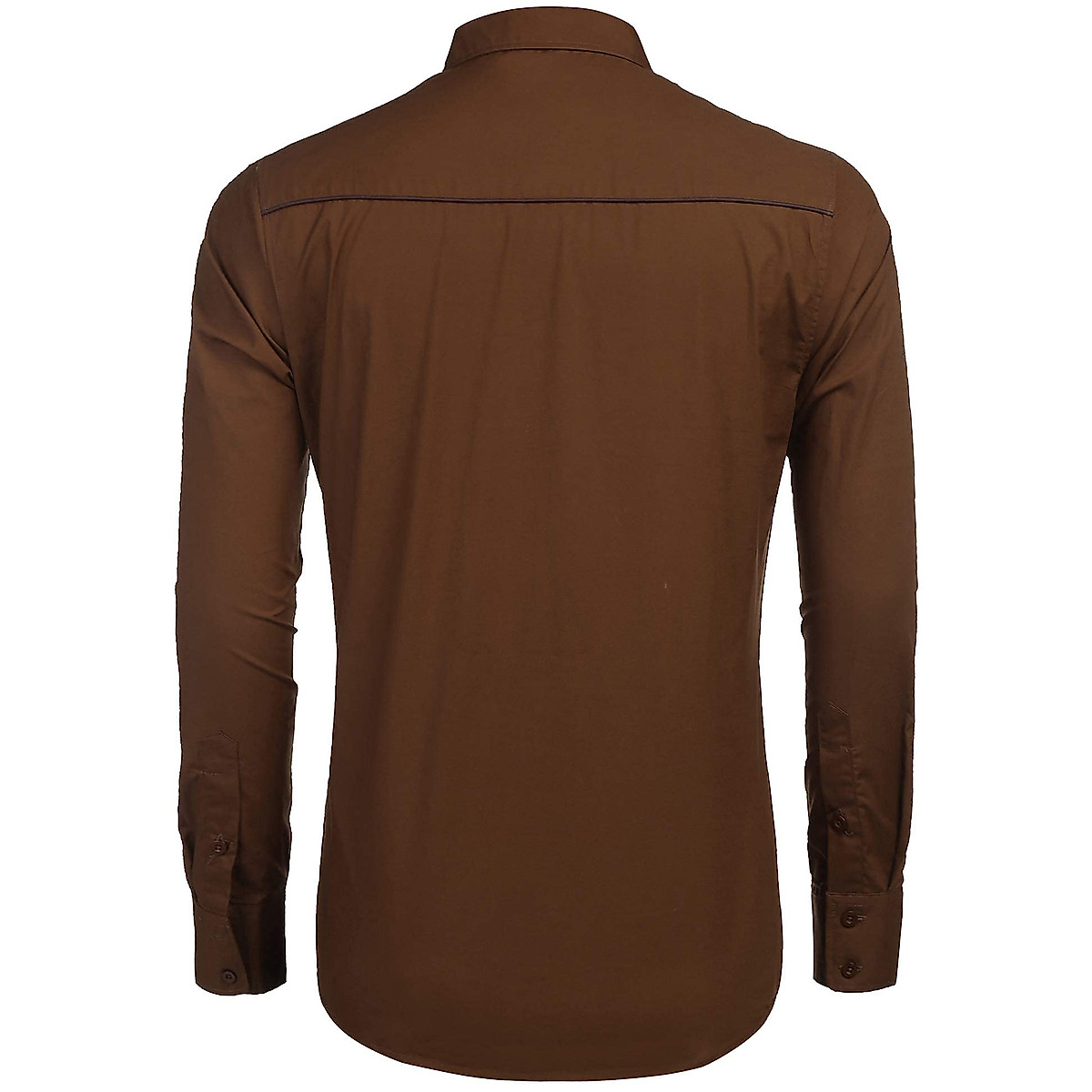 COOFANDY Men's Western Shirts Long Sleeve Slim Fit Embroideres Cowboy Casual Button Down Shirt