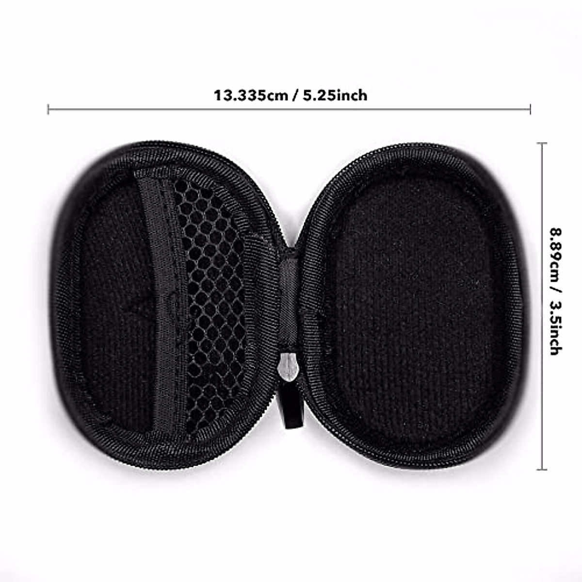 Decibullz - Zipper Headphones Carrying Case, Perfect for Earphones and Earplugs (Black)