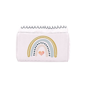 CUXWEOT Rainbow Love Pattern Diaper Bags Personalized with Name Customized Travel Back Pack Hiking Camping Mum Backpack 10.83 x 6.69 x15 inch (LxWxH)