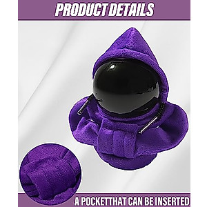 Zlirfy Universal Fit Automotive Gear Shifter Knob Cover,Shift Cover for Car,Fashionable Sweater Design Car Gear Shift Cover,Manual Auto Shift Boot Cover,Car Interior Decor Accessories(Purple)