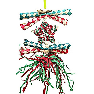1040X Christmas Xmas Foraging Star Shred Bird Toy Parrot cage Toys Cockatiel