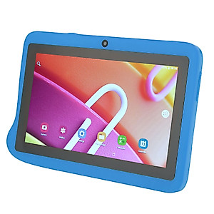 7 Inch Kids Tablet, 2.4G 5G Dual Screen Wifi and 5.0 Bluetooth Connection, 4GB RAM and 32GB Memory, 5000mAh Capacity, 6 to 10 Small Endurance Time for Kids Reading Taking Photos Video Music(Blue)